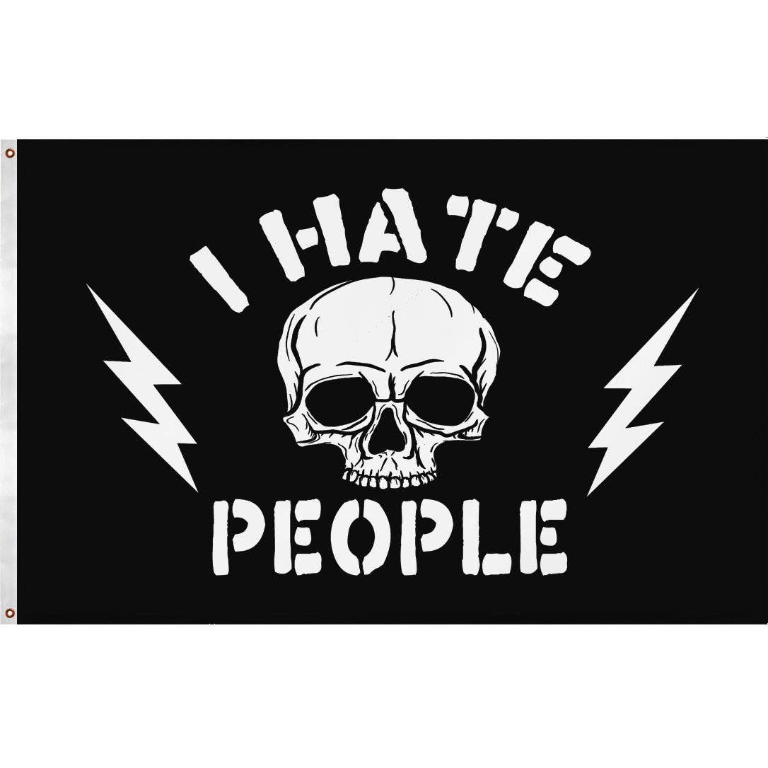 I Hate People Flag 3x5 (Damaged) | Whitney Collectibles